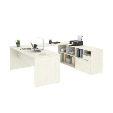 i3 Plus 72W U-Shaped Executive Desk | Bestar
