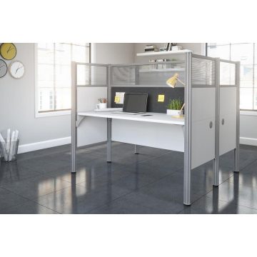 Pro-Biz 63W Office Cubicles with Gray Tack Boards and High Privacy ...