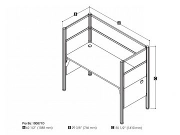 Pro-Biz 63W Single Office Cubicle with Gray Tack Board and High Privacy ...