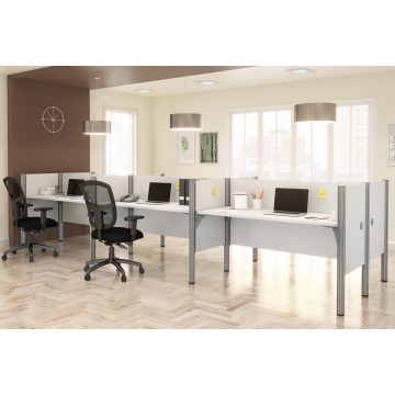 Pro-Biz 6-Person Office Cubicles with Low Privacy Panels | Bestar
