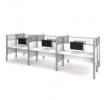 Pro-Biz 6-Person Office Cubicles with High Privacy Panels | Bestar
