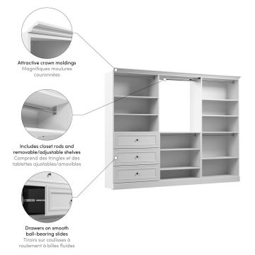 Versatile Traditional Closet System, Shelves, Drawers & Clothing Rods ...