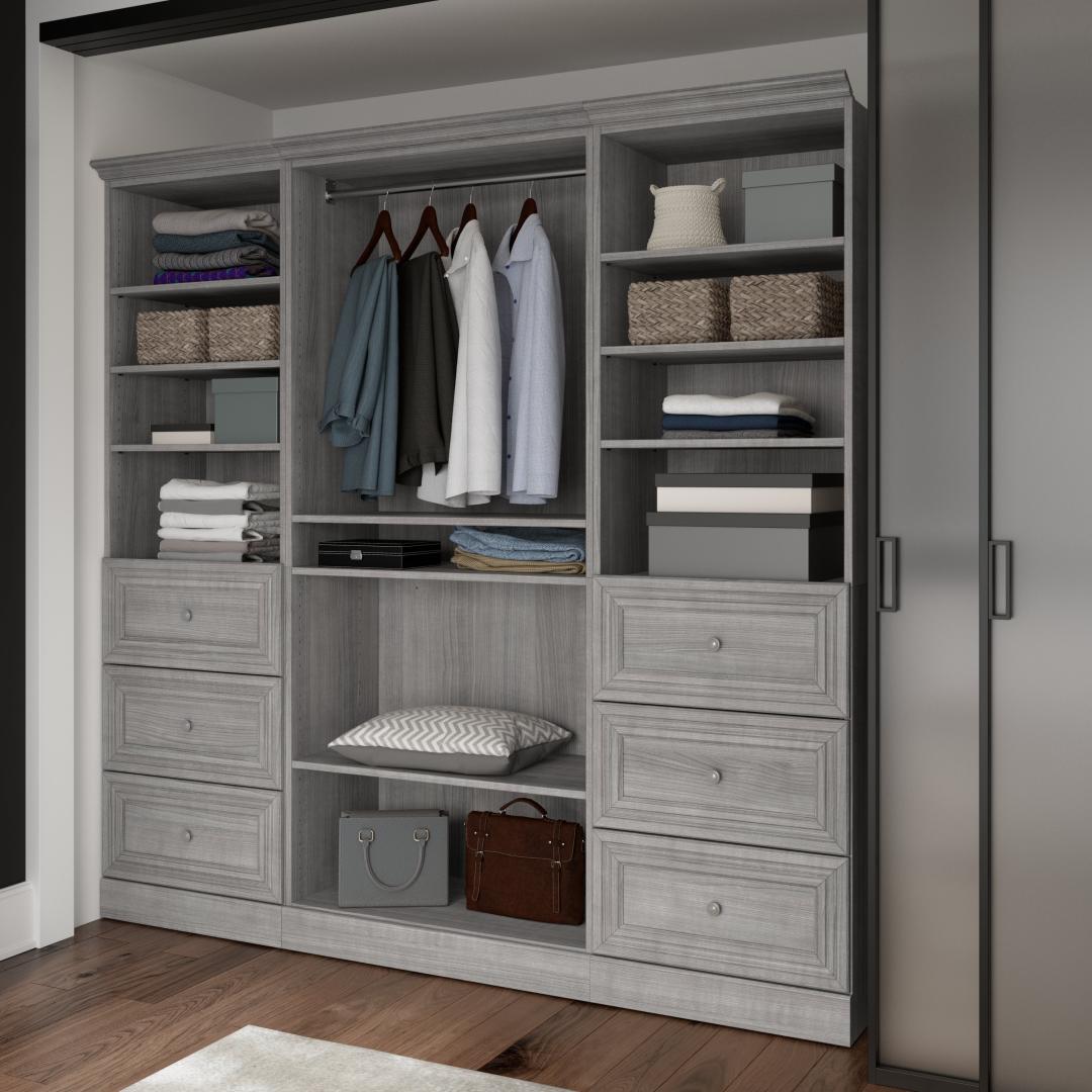 Versatile 86W Closet Organizer with Drawers | BESTAR